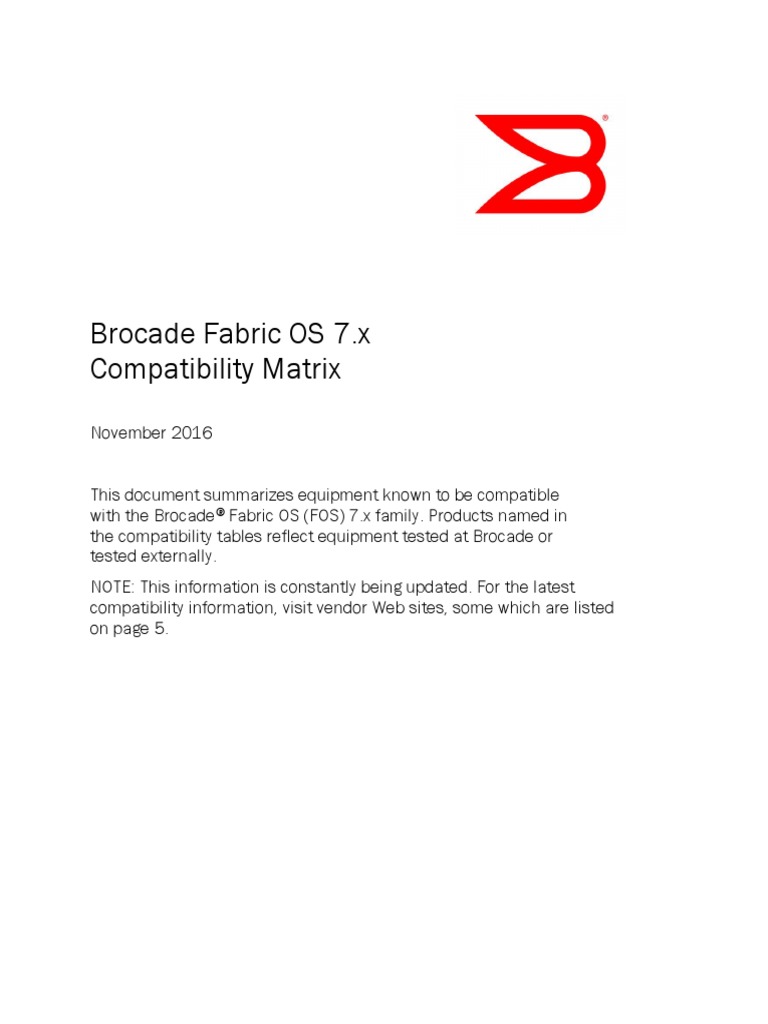 Brocade Compatibility Matrix Fos 7x MX | PDF | Wavelength Division ...