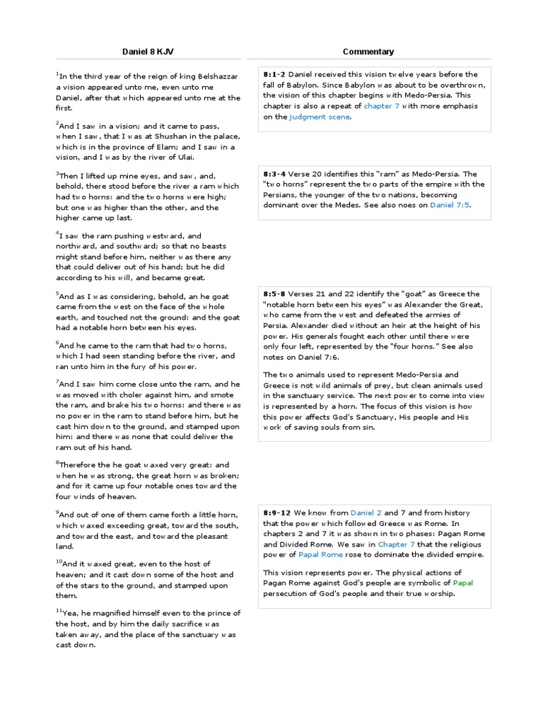 Daniel 8 Commentary | PDF | Book Of Daniel | Gabriel