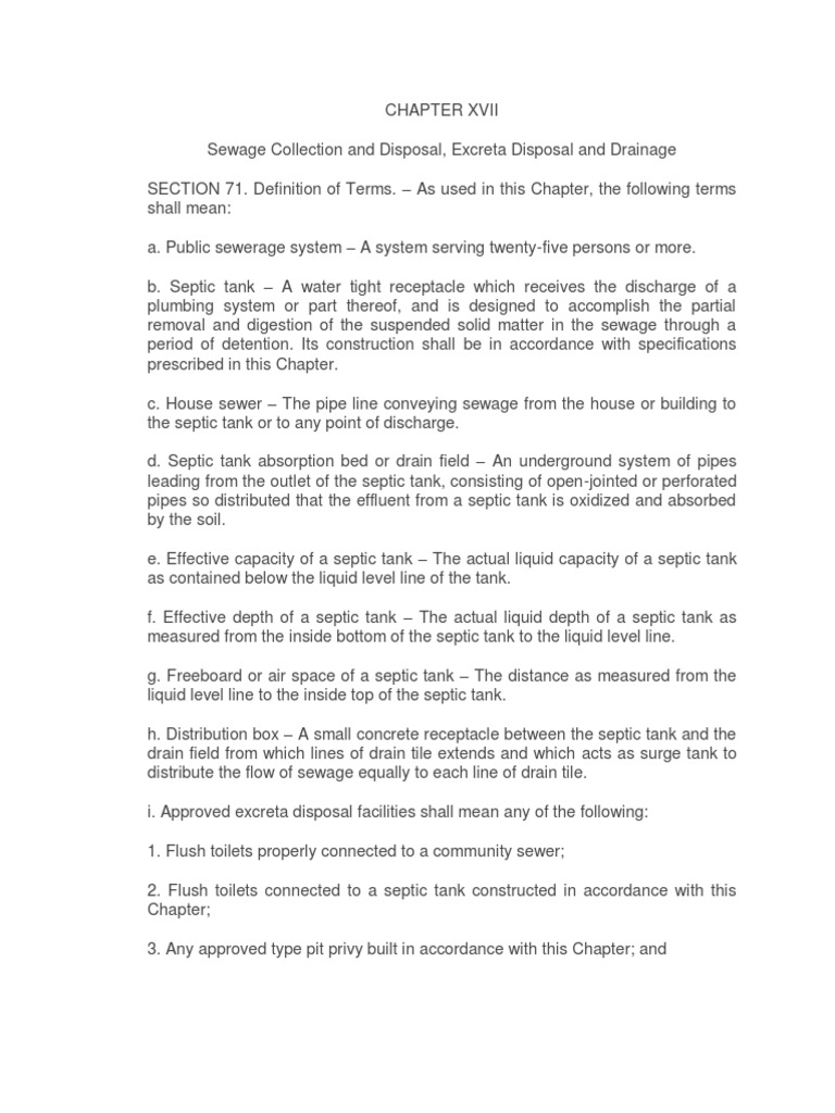 Human Excreta Disposal | PDF | Sanitary Sewer | Septic Tank