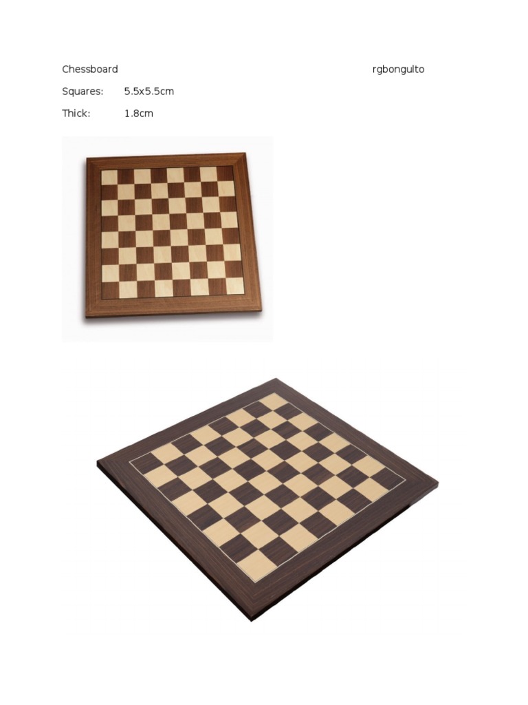 Chessboard Rgbongulto Squares: 5.5x5.5cm Thick: 1.8cm | PDF