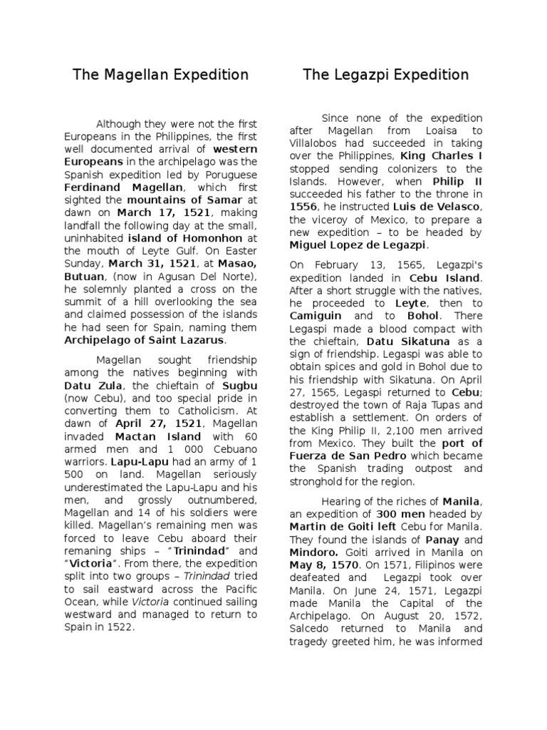 The Magellan Expedition | PDF | Exploration | Philippines