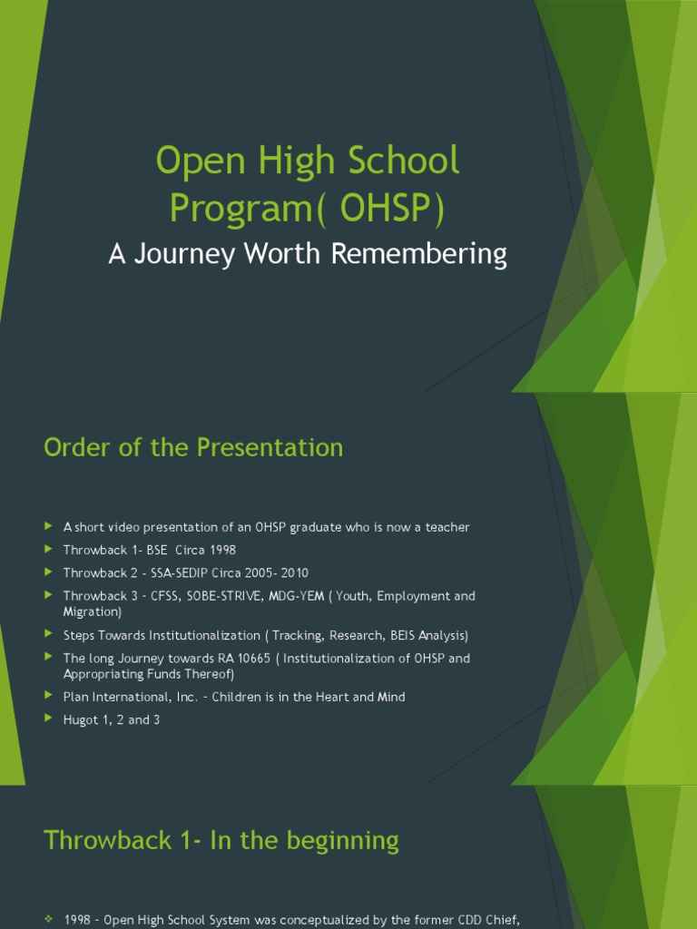 Open High School Program OHSP | PDF | Human Rights | Philippines