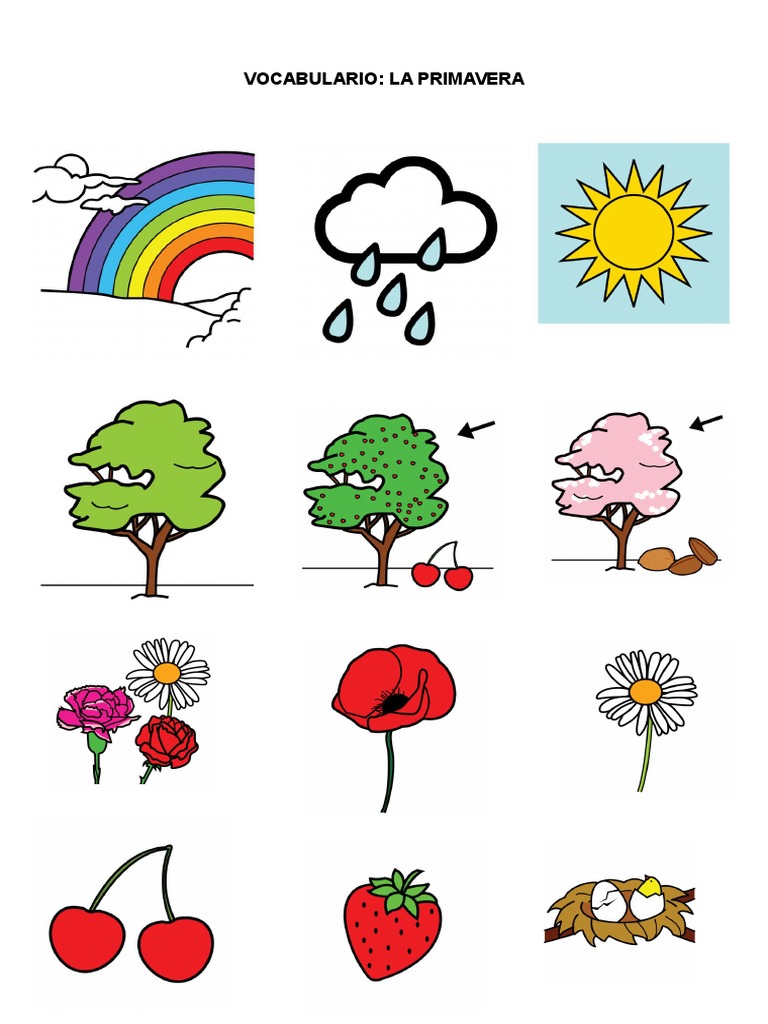 Vocabulario Primavera | PDF