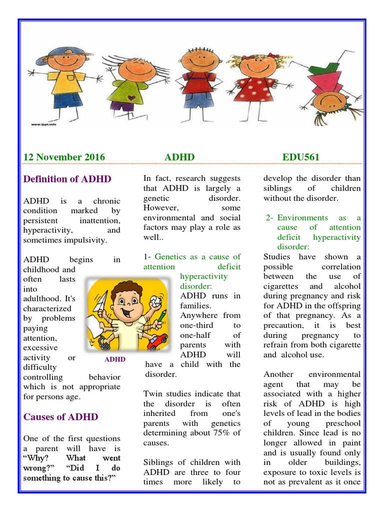 Adhd - Newsletter 1 | PDF