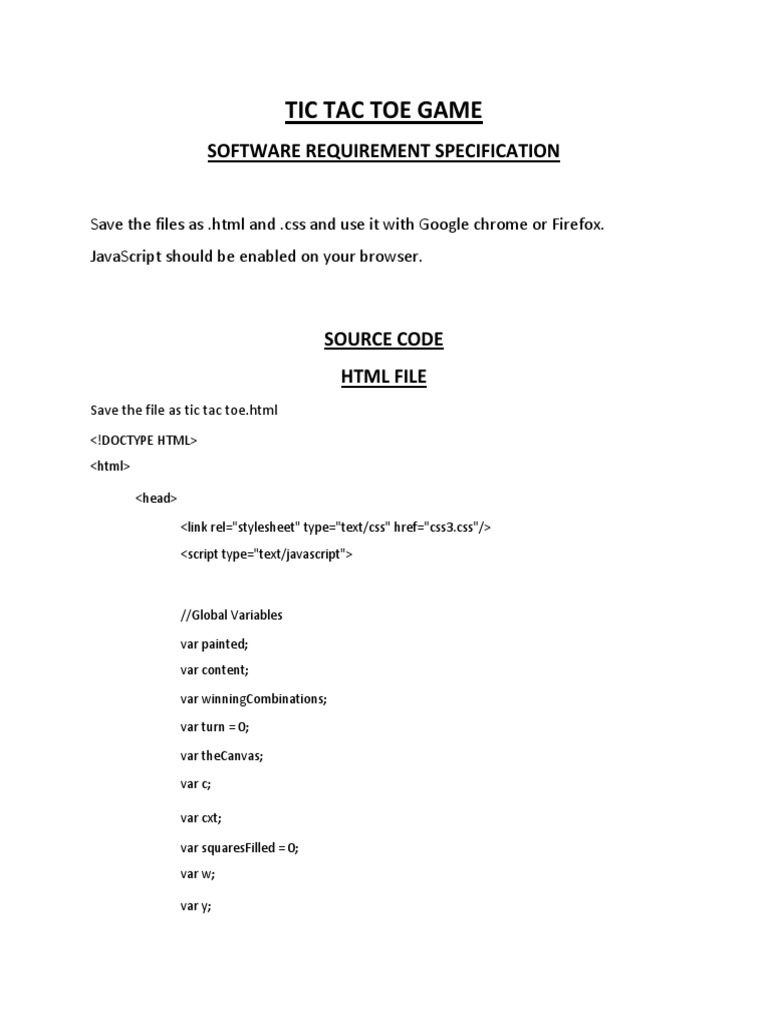 Tic Tac Toe Coding Sample | PDF | Cascading Style Sheets | Java Script