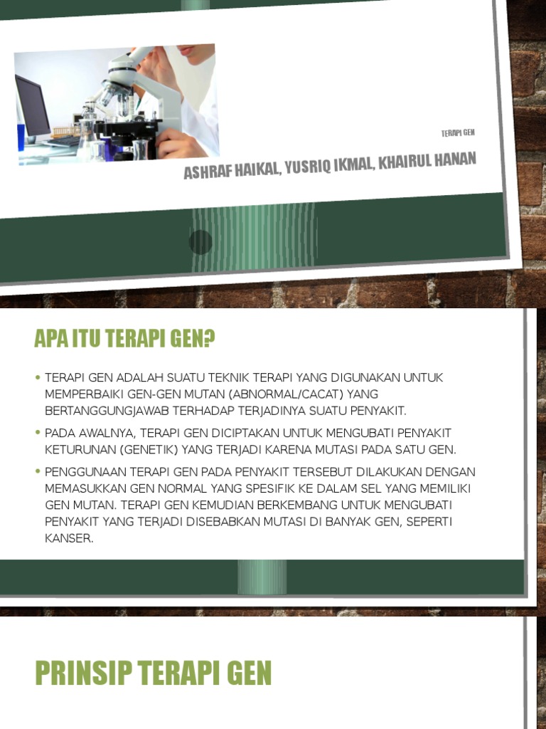 Terapi Gen: Teknik, Fungsi, dan Risiko | PDF | Kesehatan Holistik
