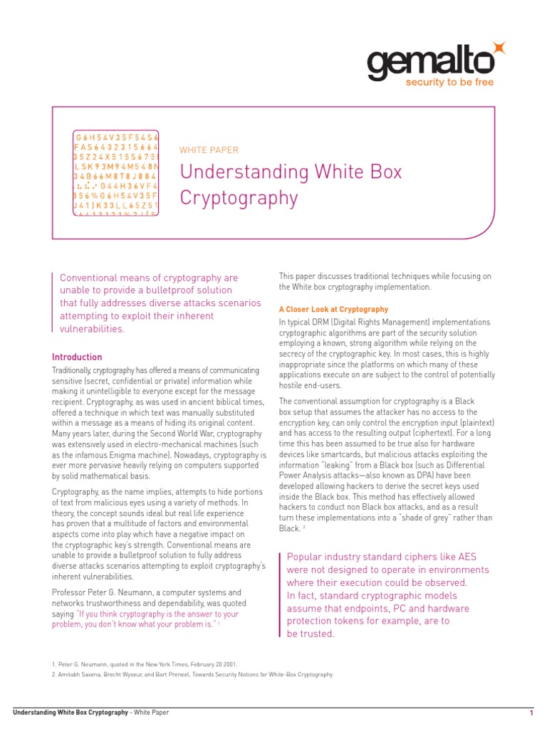 Understanding Whitebox Cryptography WP en v2 Apr242015 | PDF
