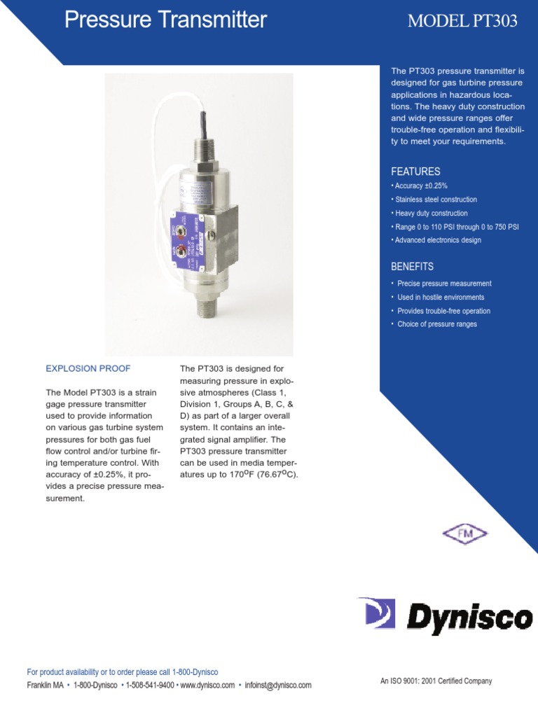Features: Explosion Proof | PDF | Pressure | Pressure Measurement