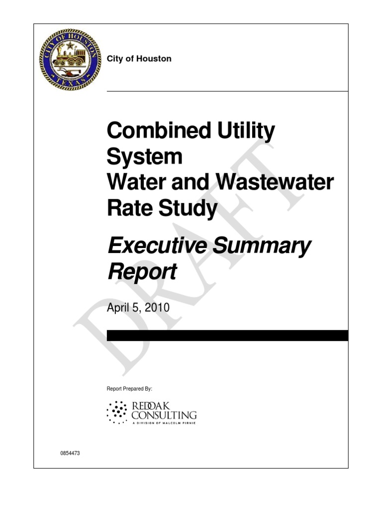 Hou Combined Utility System Water and Wastewater Rate Study Executive ...