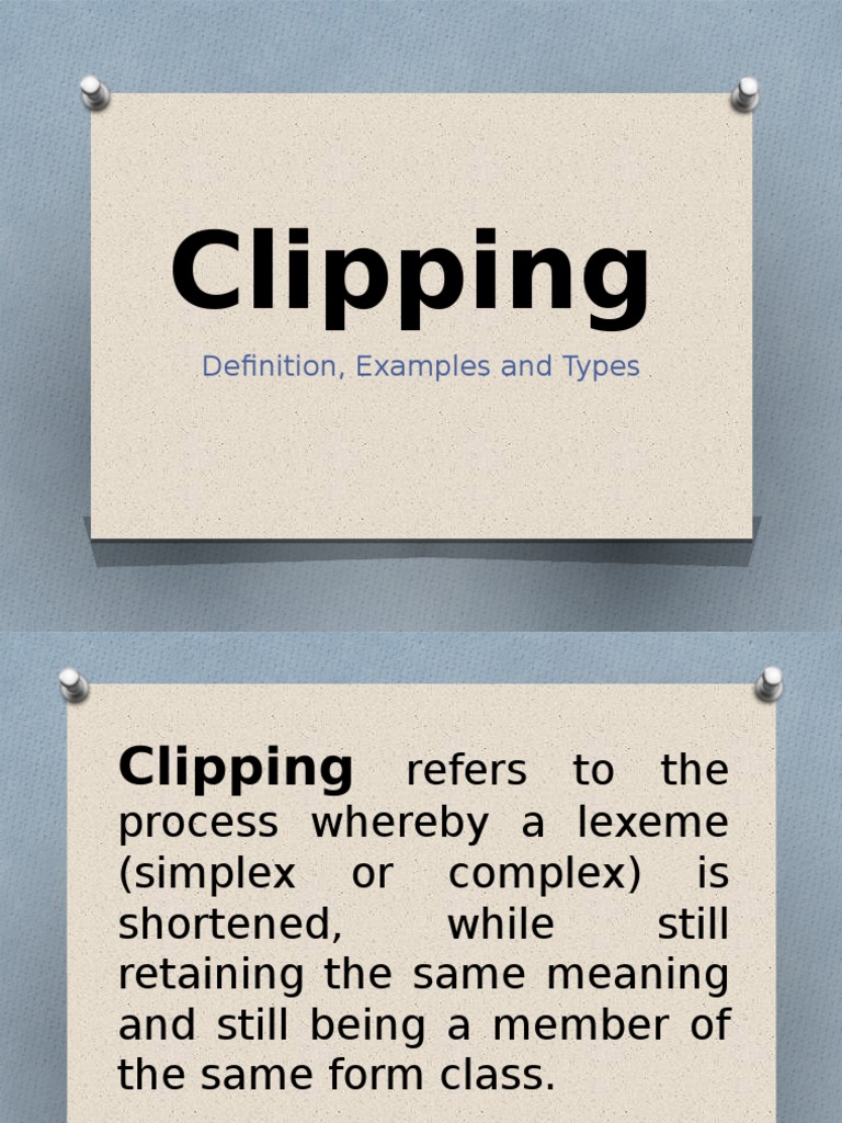 Clipping Presentation Morphology | PDF | Language Arts & Discipline