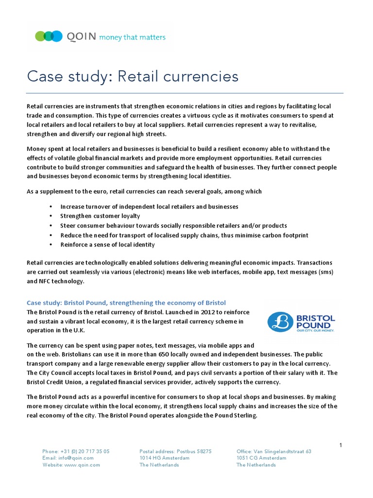 Case Study Retail Currency 2016 | PDF | Pound Sterling | Retail