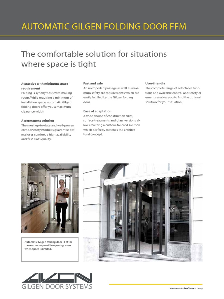 Automatic Folding Door - GILGEN FFM | PDF | Door | Switch