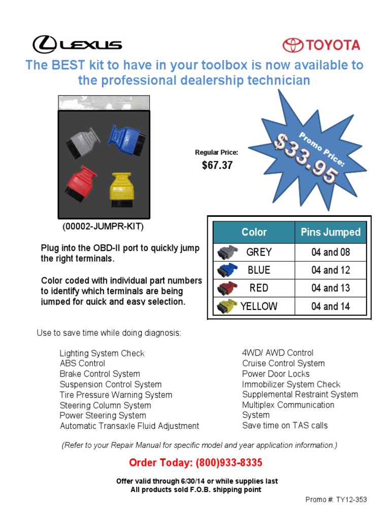Shortcut Obd2 Pins TOYOTA | PDF