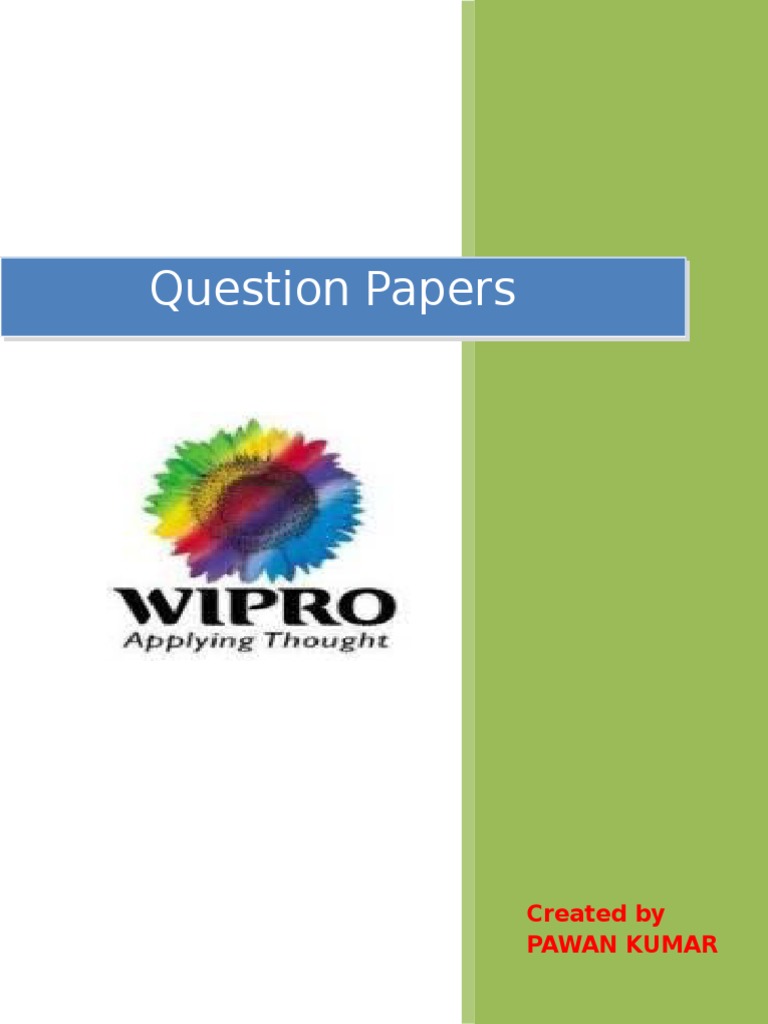 Wipro Question Paper | Download Free PDF | Radioactive Decay | Electron
