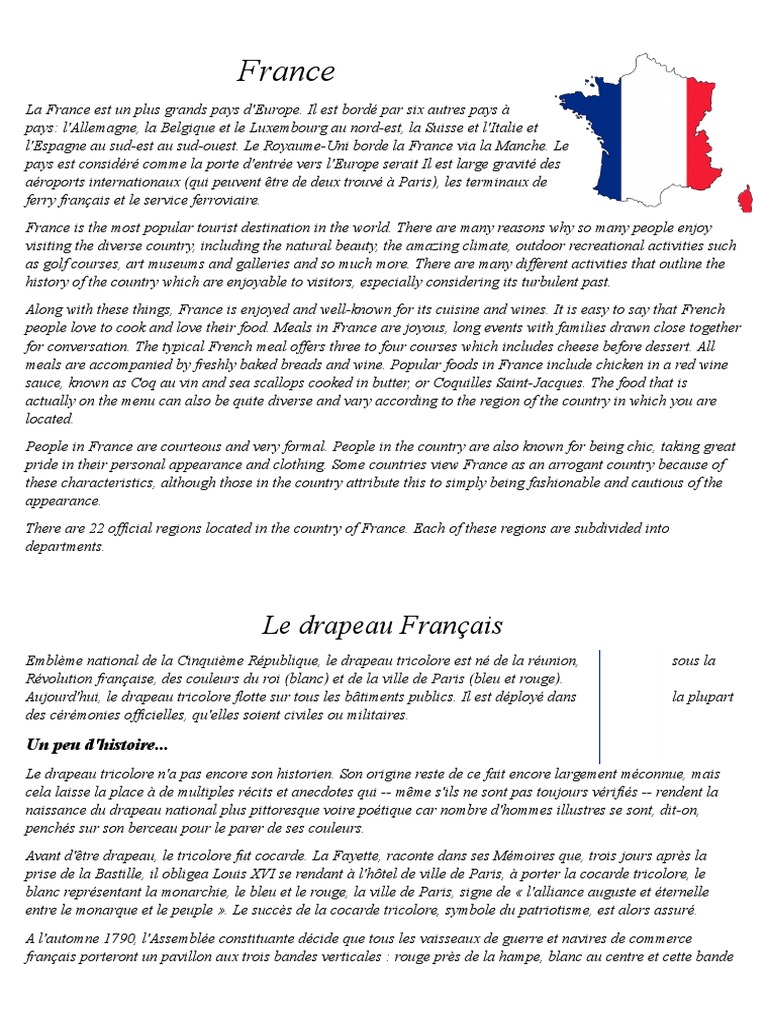 France: Le Drapeau Français | PDF | Travel | Classics
