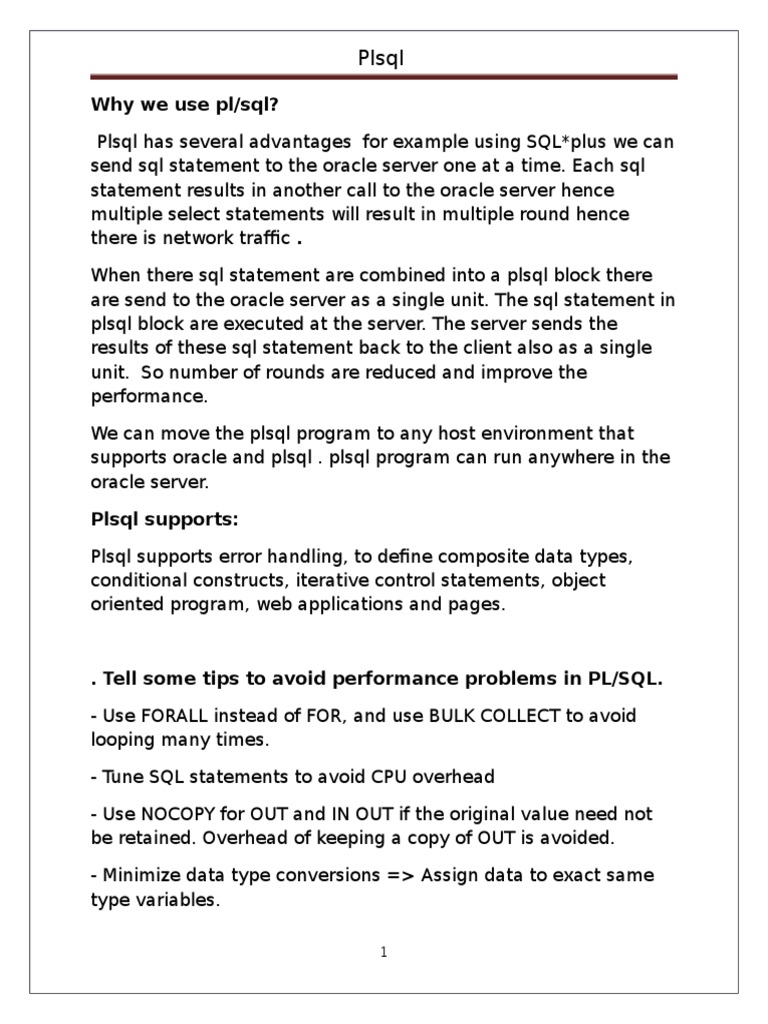 PLSQL Print | PDF | Pl/Sql | Parameter (Computer Programming)