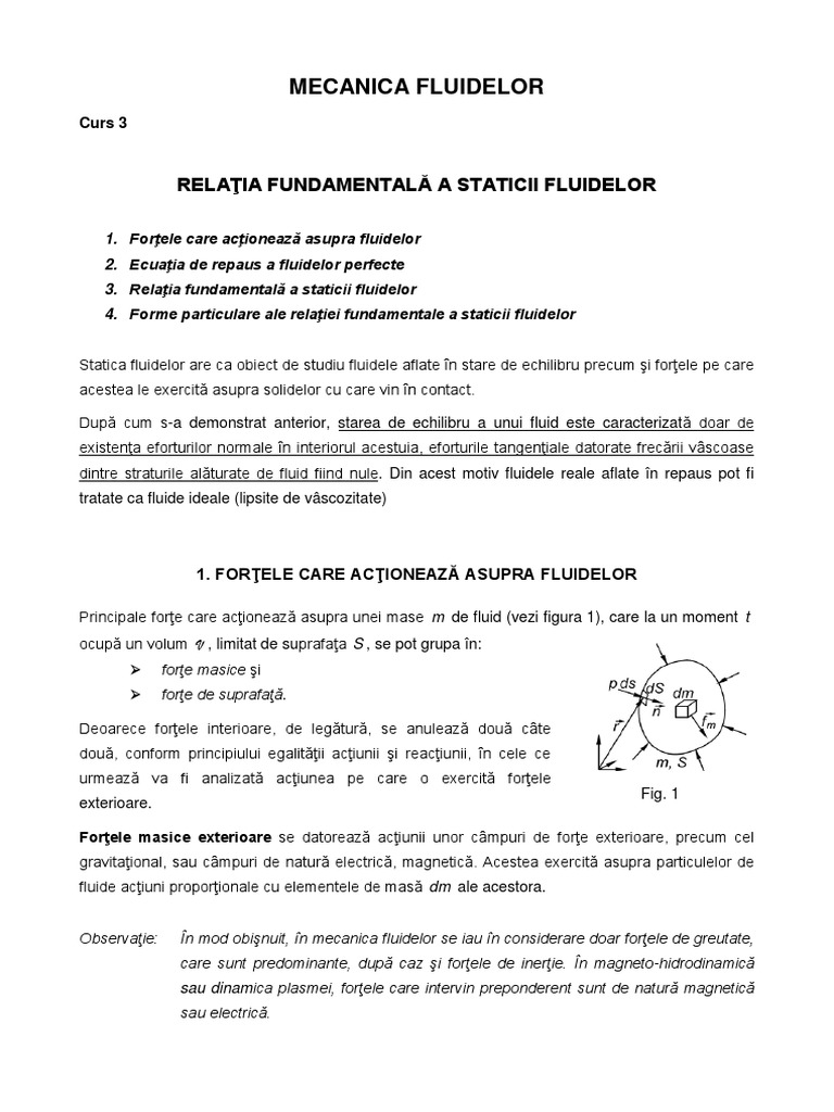 2 Statica Fluidelor PDF | PDF