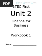 BTEC Business Unit 2 Finance For Business | PDF | Balance Sheet | Economics