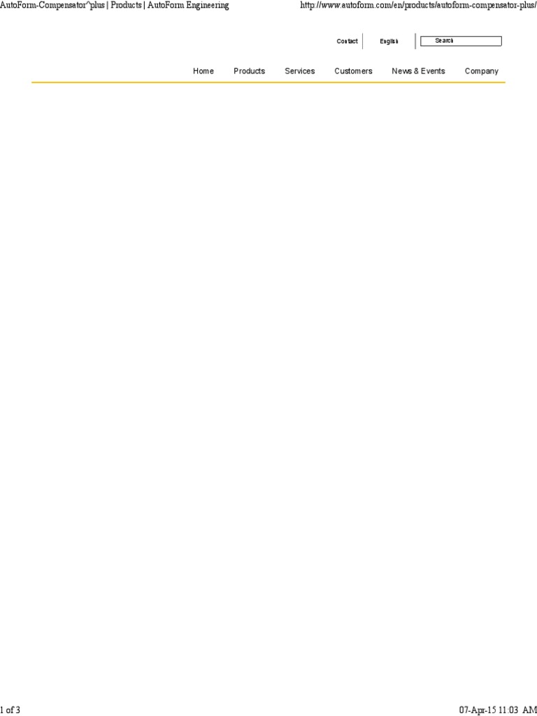 AutoForm-Compensator Plus - Products - AutoForm Engineering | PDF ...