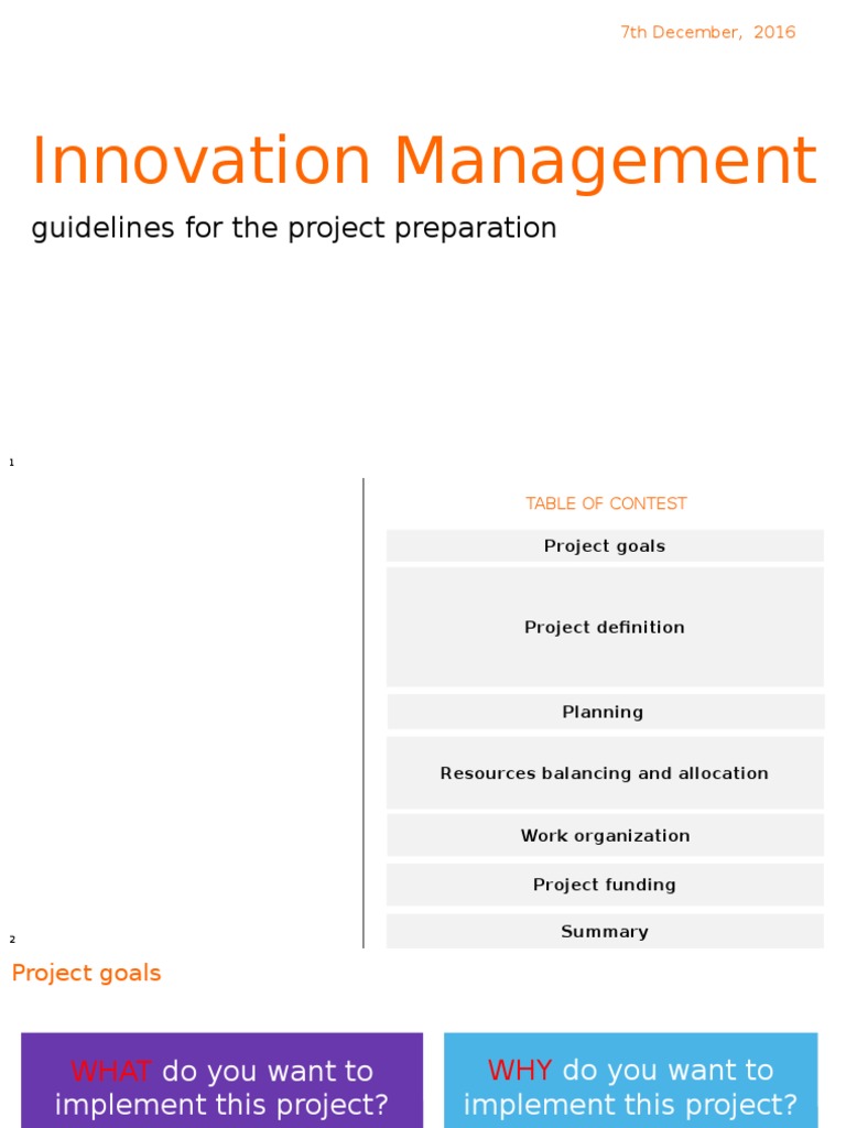 Innovation Management Project | PDF | Innovation | Marketing Strategy