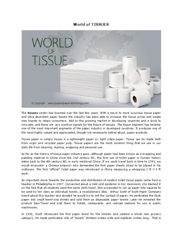 Manufacturing Process of Tissue Paper PDF | Download Free PDF | Paper ...