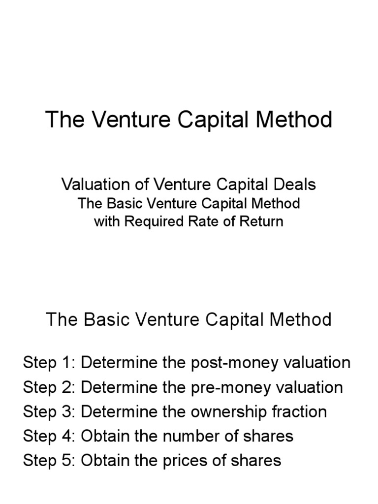 The Venture Capital Method | PDF