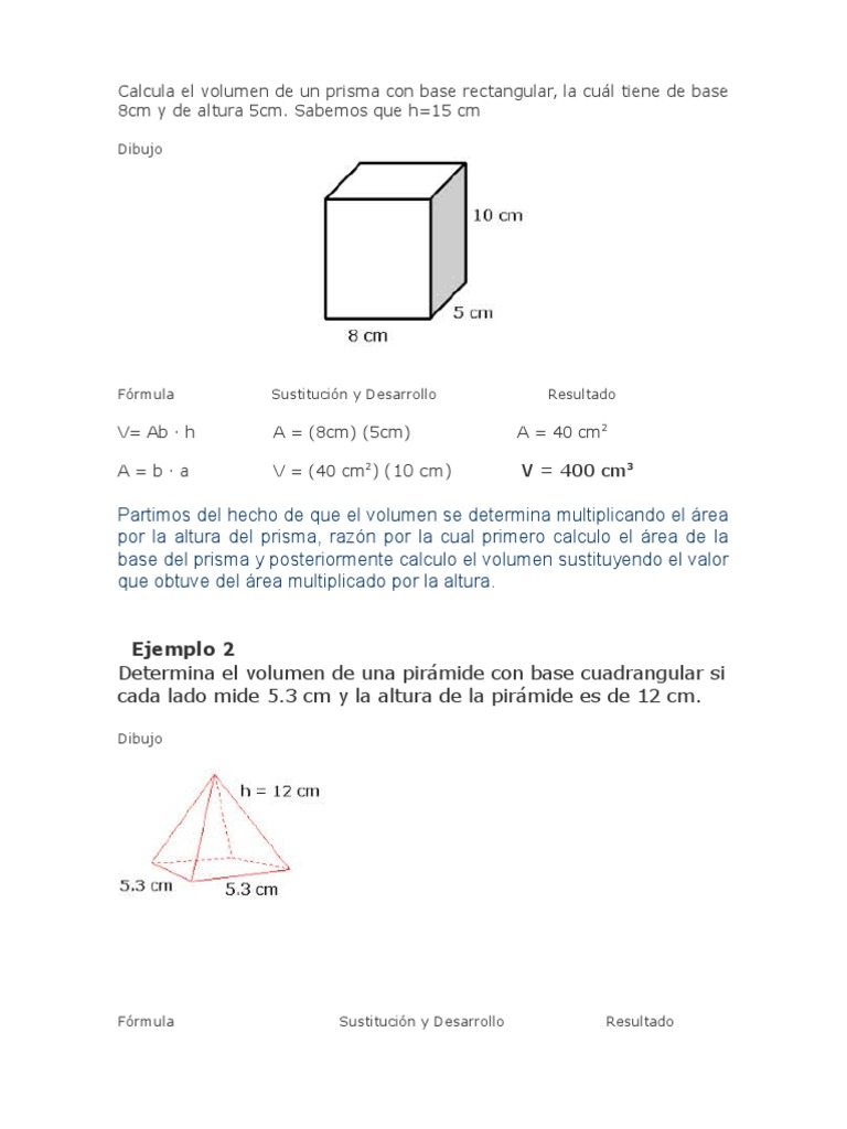 ejercicios de volumenes bloque II.docx | Geometría euclidiana | Matemática