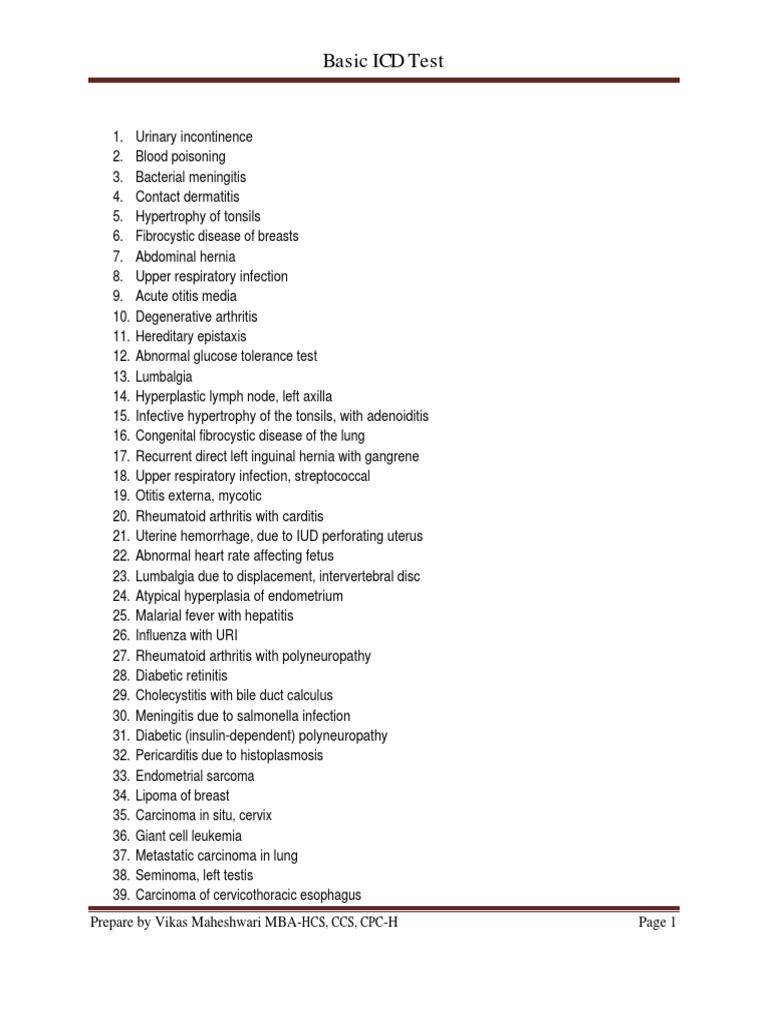 Basic ICD Test - Paper | PDF | Self-Improvement | Wellness