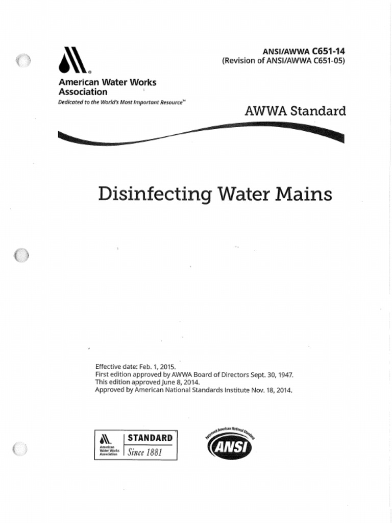 Ansi-Awwa C651-14-1 | PDF
