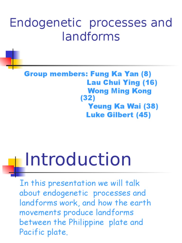 Endogenetic Processes and Landforms | PDF | Volcanism | Plate Tectonics