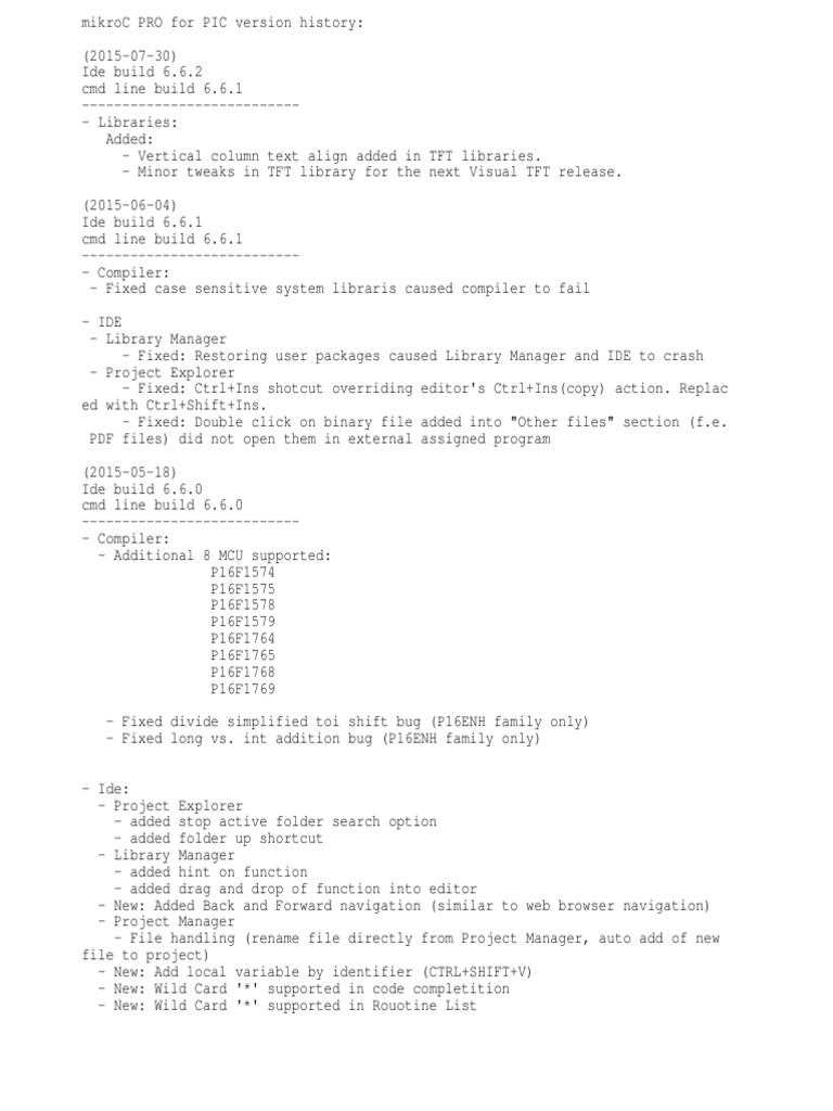 Whats New | PDF | Library (Computing) | Pic Microcontroller