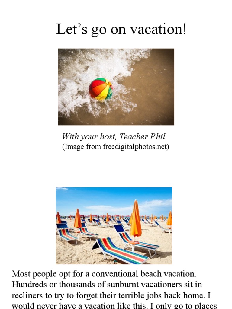 3 Lets Go On Vacation | PDF