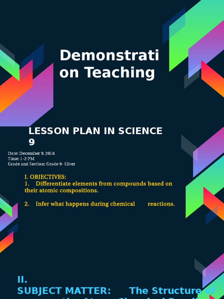 Lesson Plan in Science 9 For Demonstration Teaching | PDF