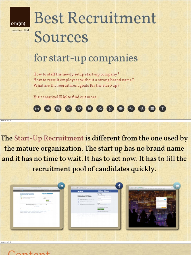 Best Recruitment Sources | PDF | Recruitment | Startup Company