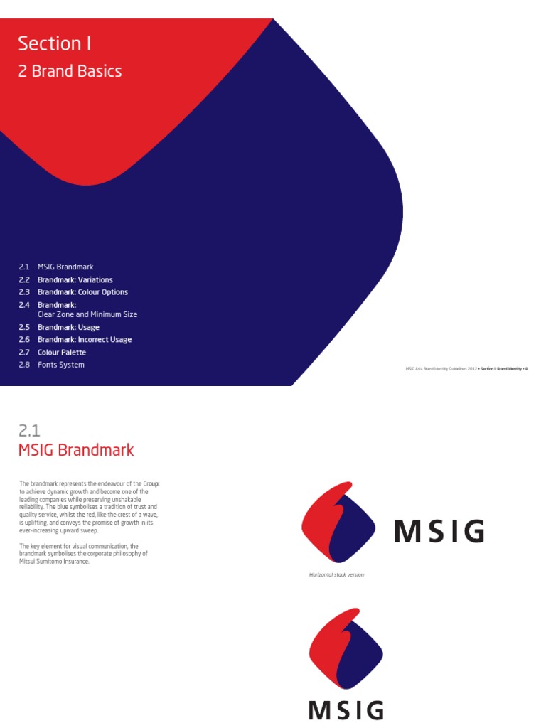 MSIG Asia Brand Identity Guidelines: Establishing Brandmark Usage ...