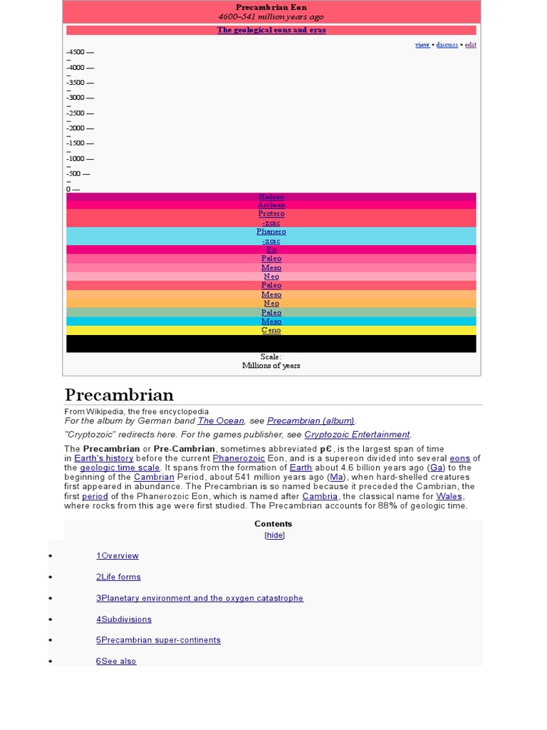 Precambrian: The Geological Eons and Eras | Download Free PDF | Earth Sciences | Nature