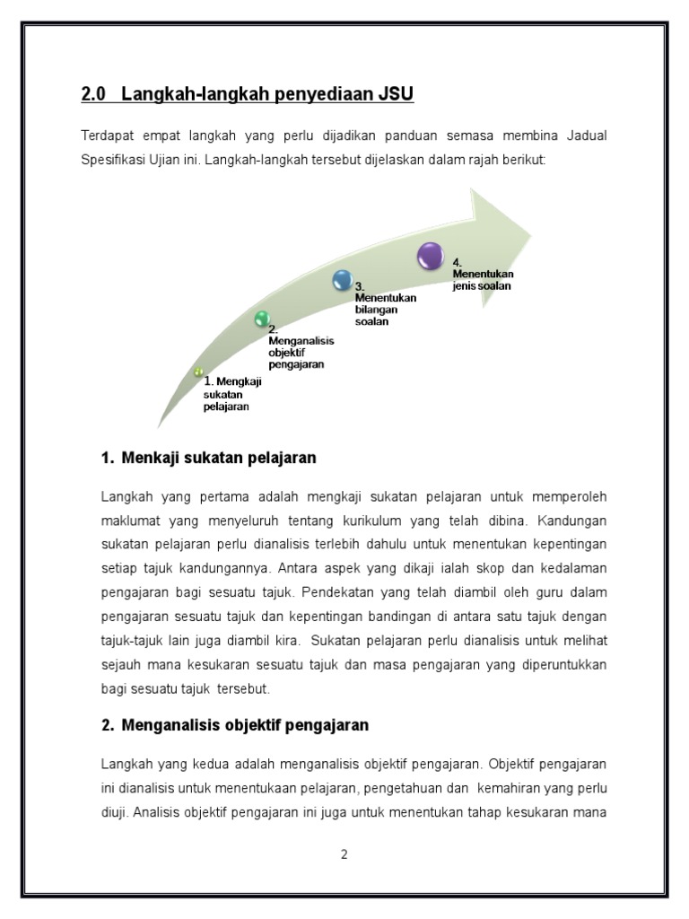 Langkah-Langkah Penyediaan JSU | PDF