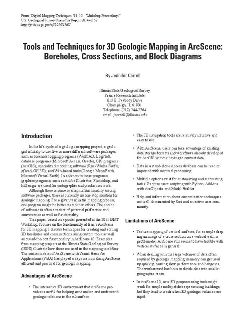 3D Geologic Mapping with ArcScene | PDF | Arc Gis | Esri
