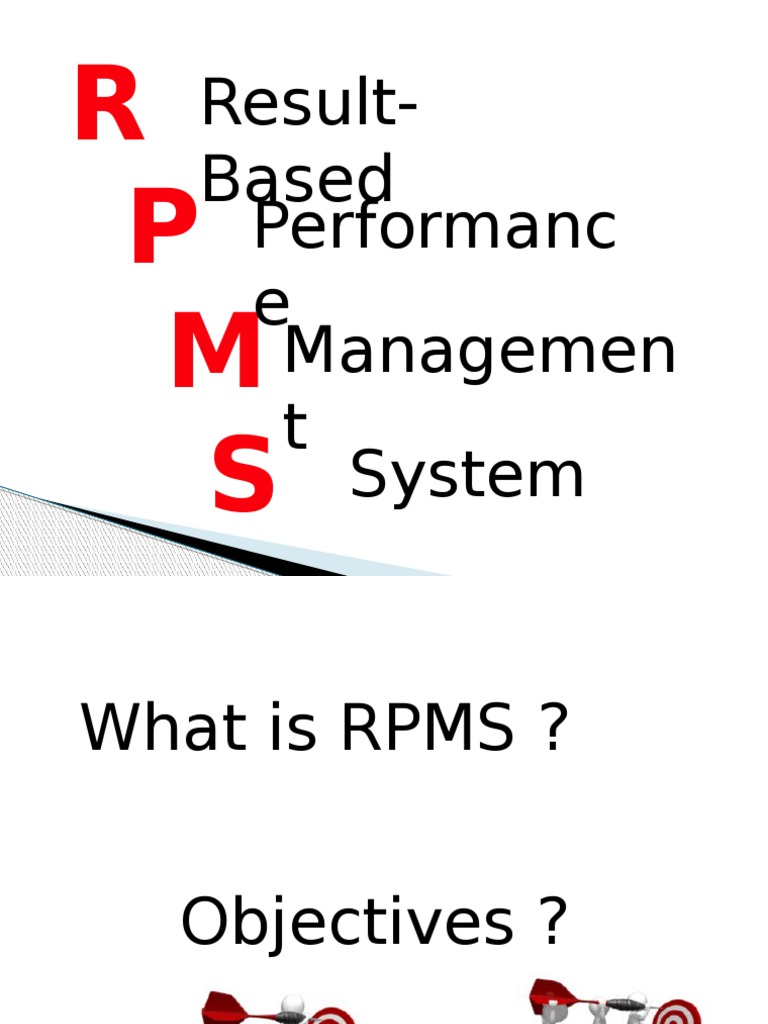 Performance Management at the School Level: An Overview of the RPMS ...