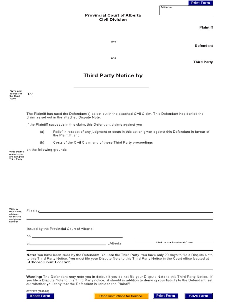 Third-Party-Notice - This-Form-Includes-The-Affidavit-Of-Service ...