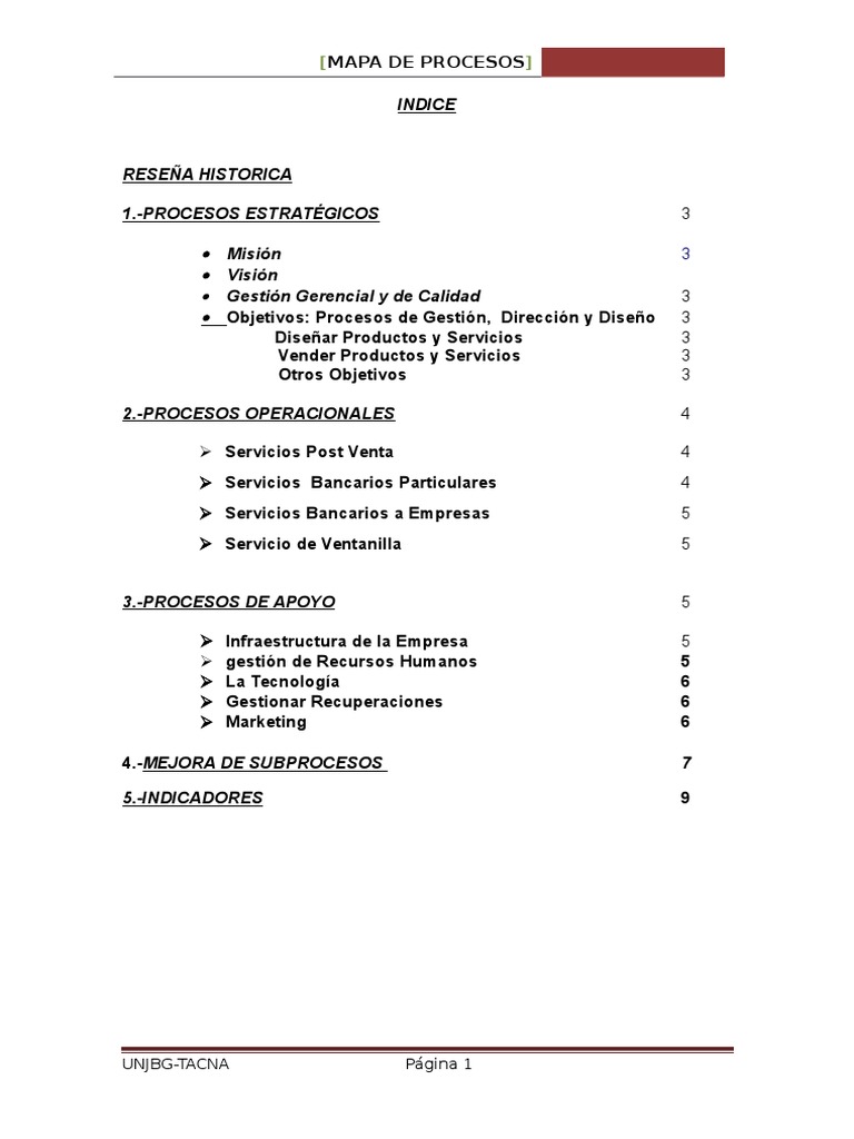 Mapa de Procesos Estratégicos BCP Pa Imprimir | PDF | Calidad ...