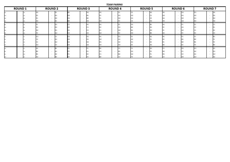 Round 2 Round 1 Round 3 Round 4 Round 5 Round 6 Round 7 | PDF | Sports ...