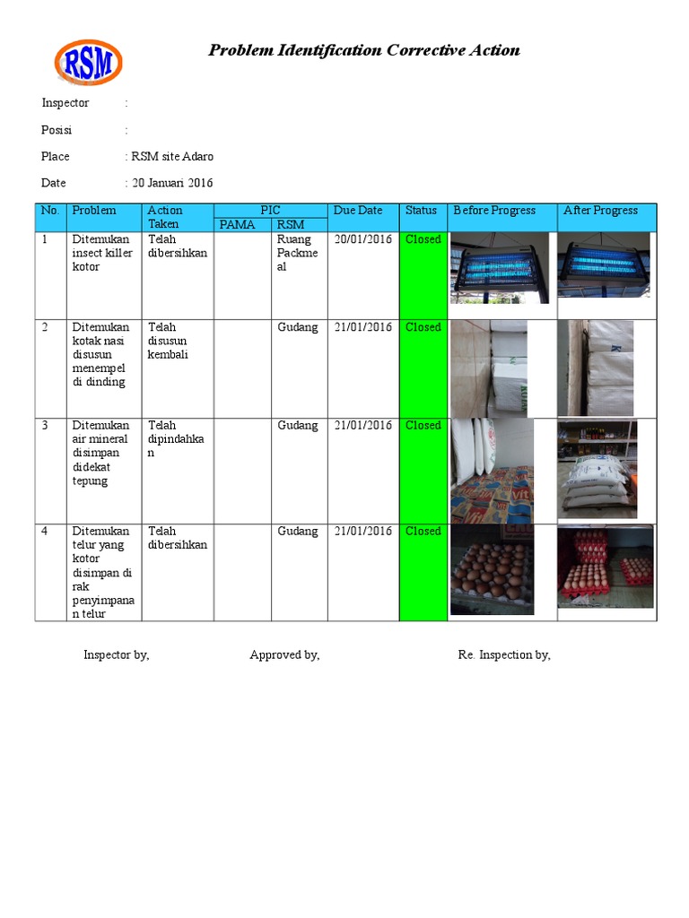 Problem Identification Corrective Action | PDF