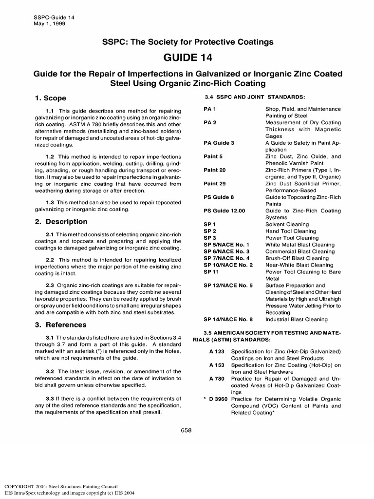 SSPC Guide 14 PDF | PDF
