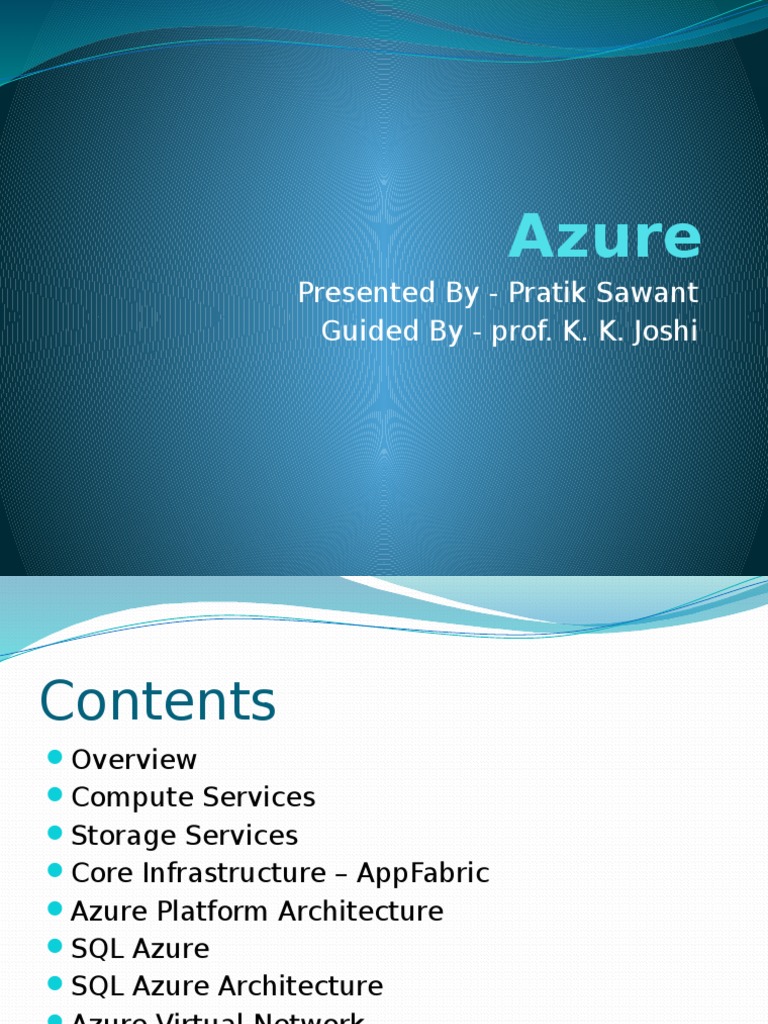 Microsoft Azure | PDF | Microsoft Azure | Cloud Computing
