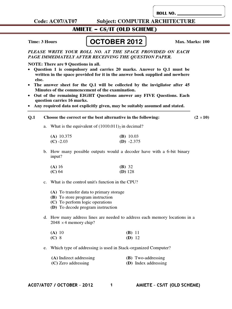 Ac07 At07 | PDF | Cpu Cache | Random Access Memory