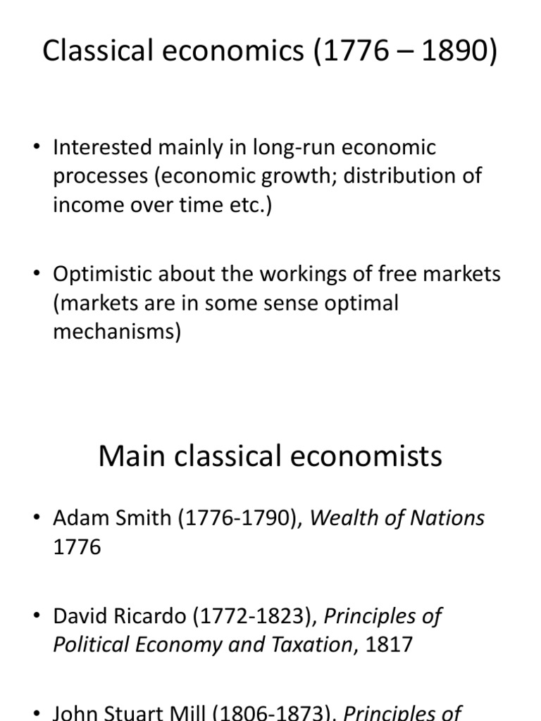 Classical Economics | PDF | Classical Economics | Economics