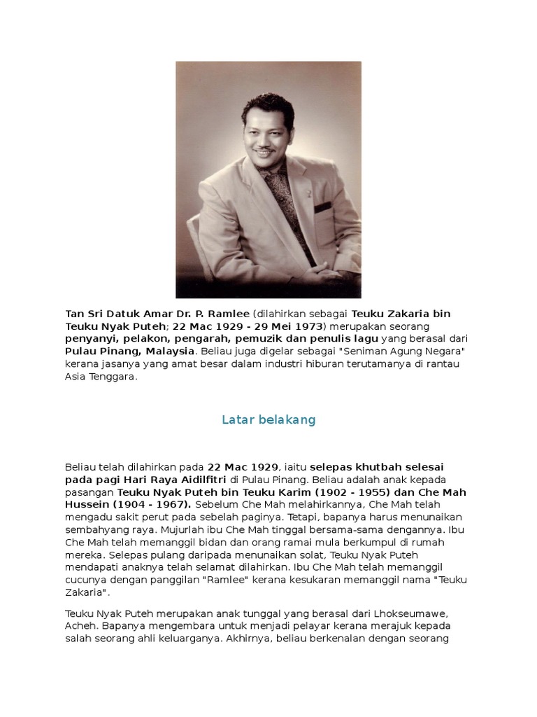 P Ramlee | PDF