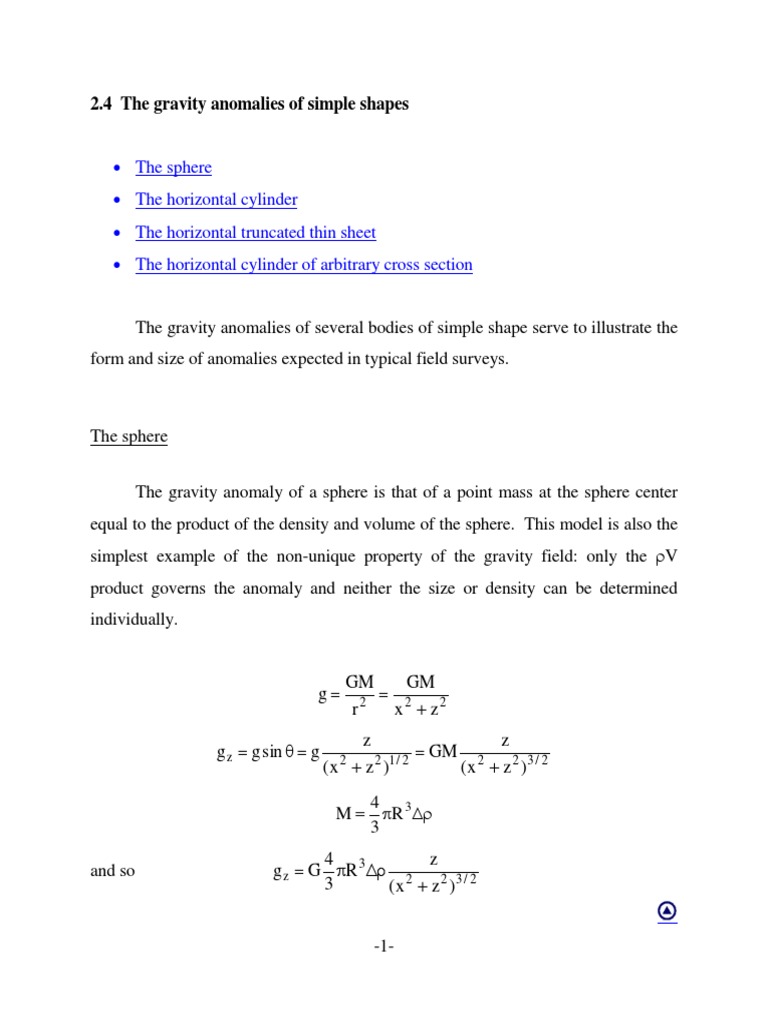 Gravity Pdf Sphere Physics