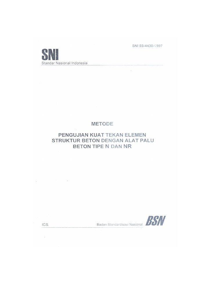 SNI-03-4430-1997 (Hammer Test) | PDF